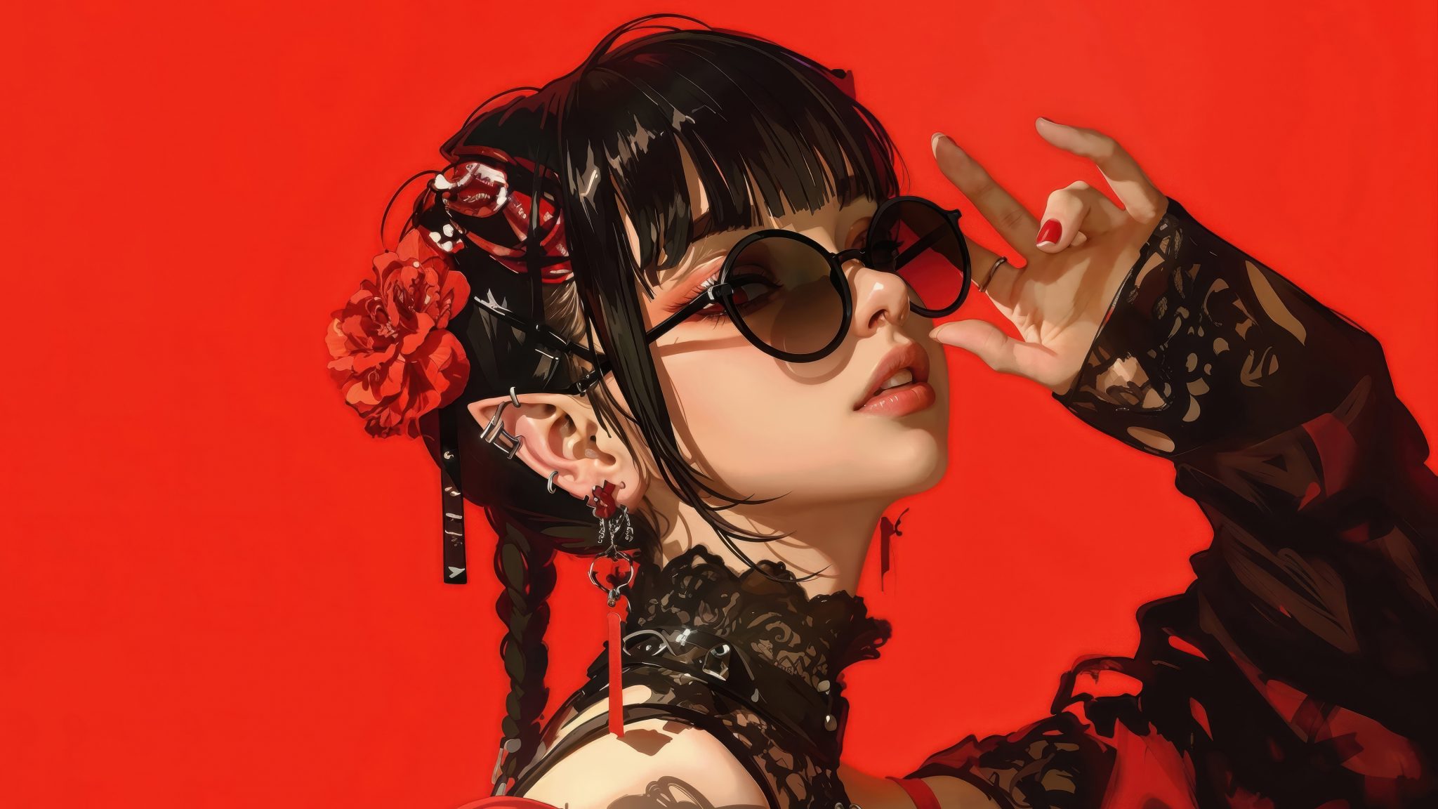Hellfire Anime Girlies – 4K Theme for Windows 10 / 11
