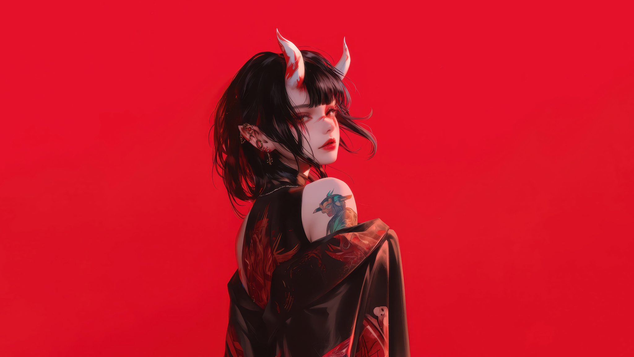 Hellfire Anime Girlies – 4K Theme for Windows 10 / 11